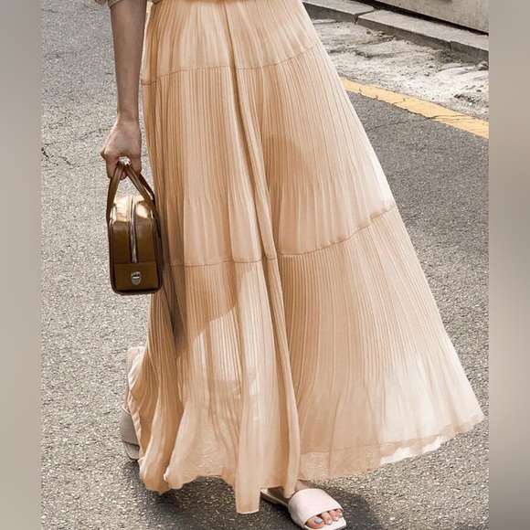 Skirts | Pleated Ruffle Skirt | Poshmark